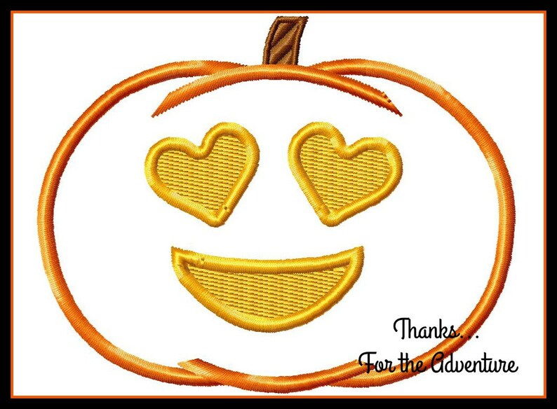 Halloween Jack O' Lantern Pumpkin Heart Face Eyes Emoji | Etsy