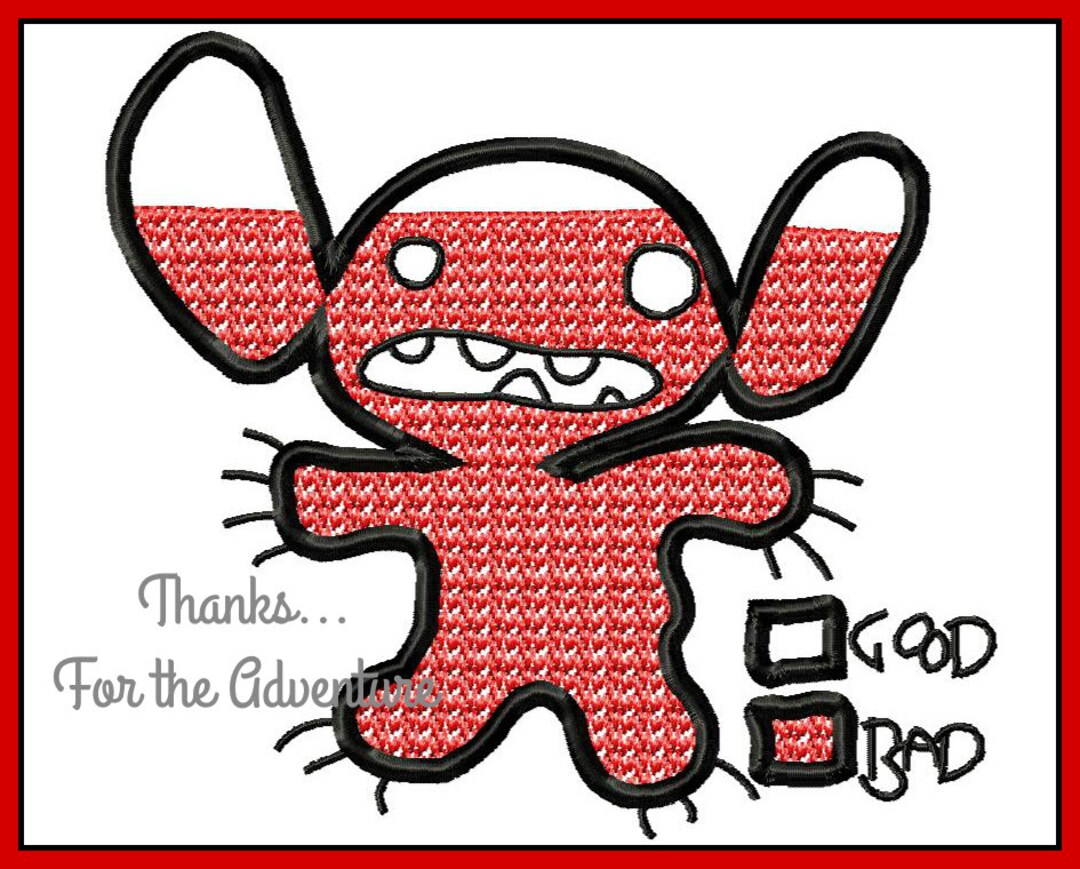 Lilo and Stitch Badness Level Hawaiian Digital Embroidery Machine ...