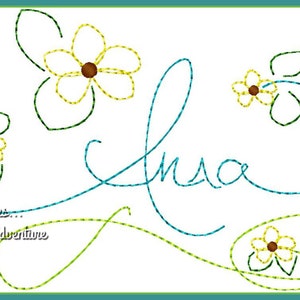 Princess Anna From Frozen 2 Autograph Digital Embroidery Machine Design ...