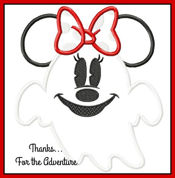 Halloween Minnie Mouse Ghost Digital Embroidery Machine - Etsy