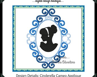 Cameo Machine Embroidery Design - Etsy