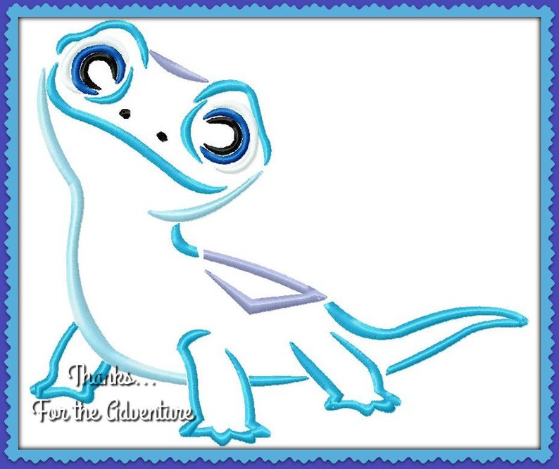 Princess Frozen 2 Queen Elsa Bruni the Salamander Digital Embroidery ...
