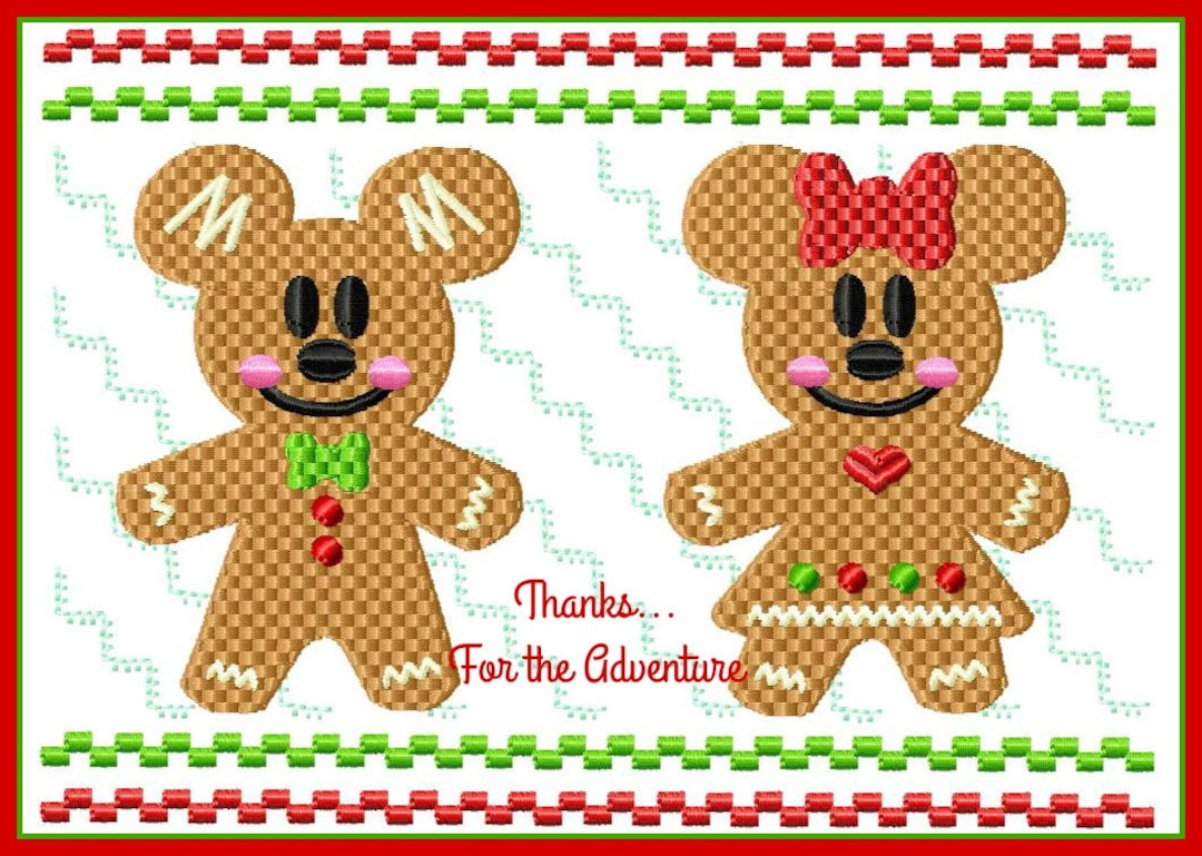 Ginger Mice- Mickey and Minnie Mouse Christmas Gingerbread Faux ...
