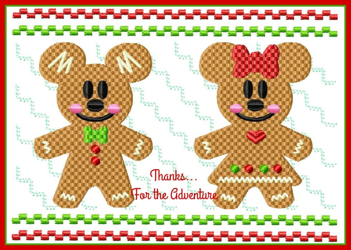 Ginger Mice Mickey and Minnie Mouse Christmas Gingerbread - Etsy