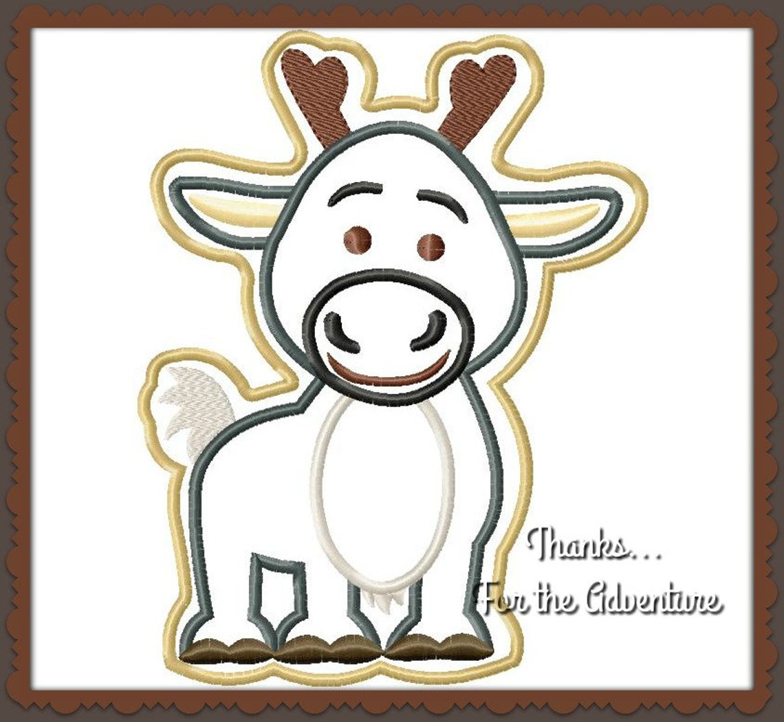 Sven the Reindeer From Frozen 2 Gingerbread Cookie Applique Digital ...