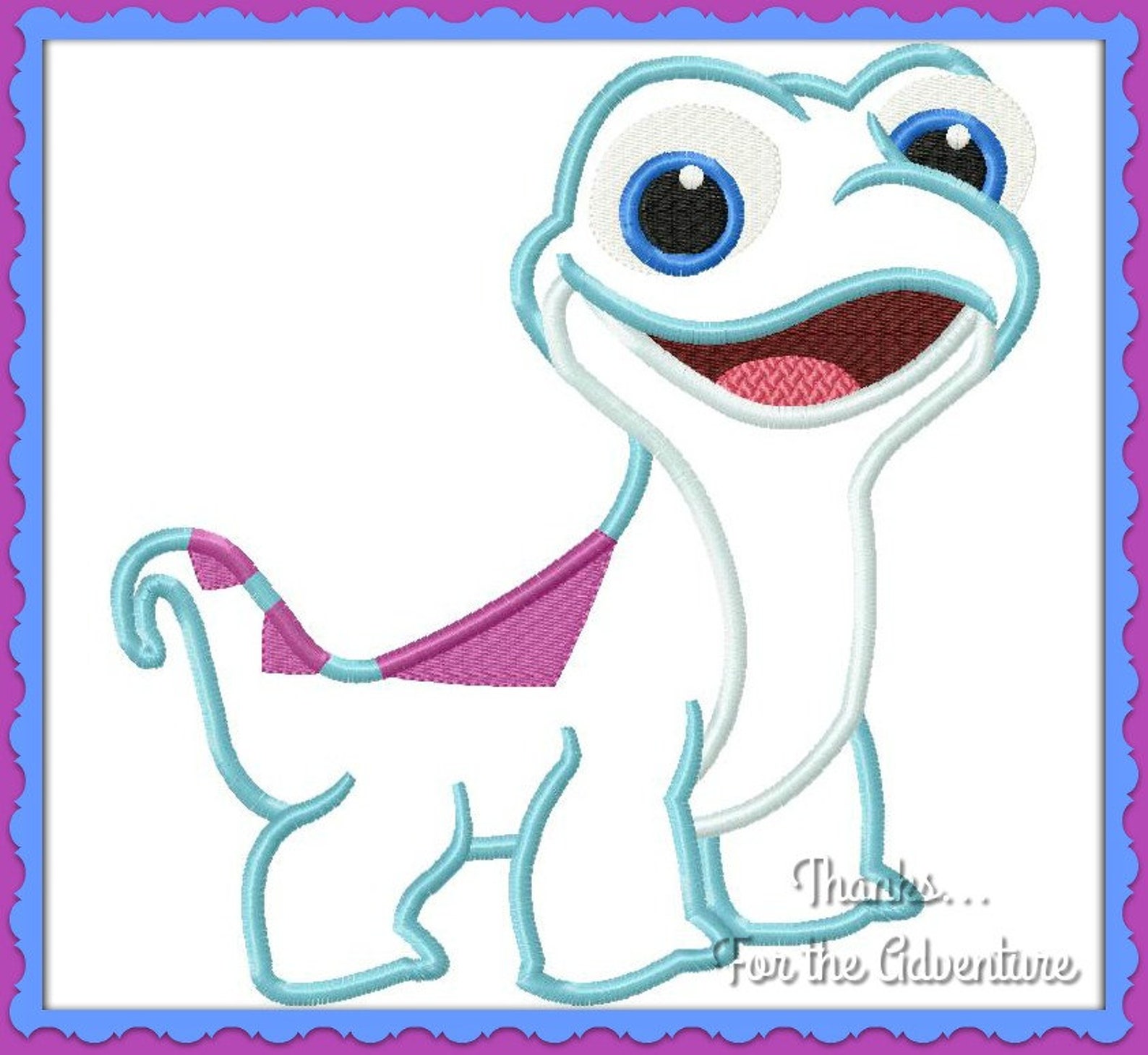 Princess Frozen 2 Queen Elsa Bruni the Salamander Digital Embroidery ...
