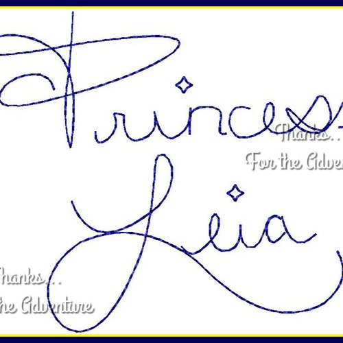 14 Princess Autograph Design Pack Digital Embroidery Machine | Etsy