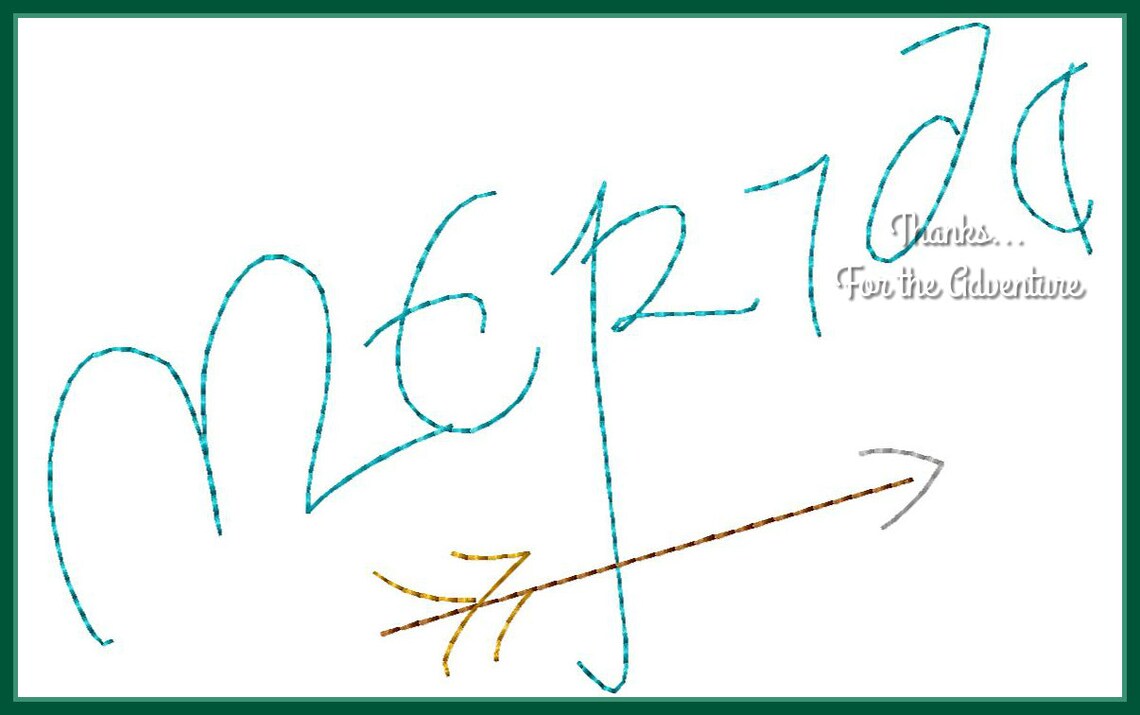 Princess Merida From Brave Autograph Digital Embroidery - Etsy