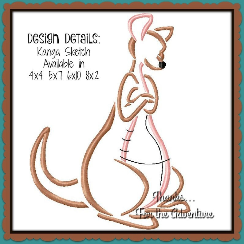 Kanga From Winnie the Pooh Sketch Digital Embroidery Machine - Etsy Israel