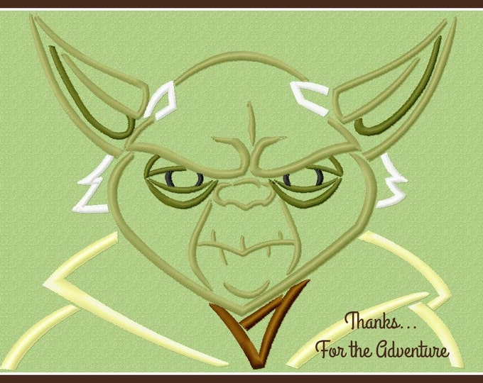 Yoda the Jedi Master From Star Wars Sketch Digital Embroidery Machine ...