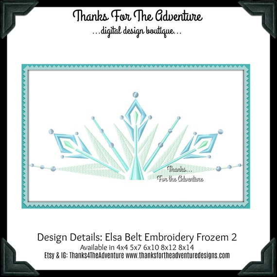 Queen Elsa Frozen 2 Snowflake Ice Cosplay Costume Belt Digital - Etsy