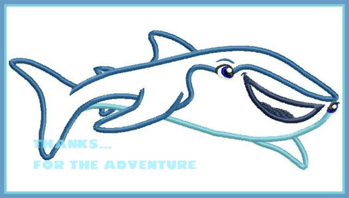 Finding Dory Destiny the Whale Shark Digital Embroidery - Etsy