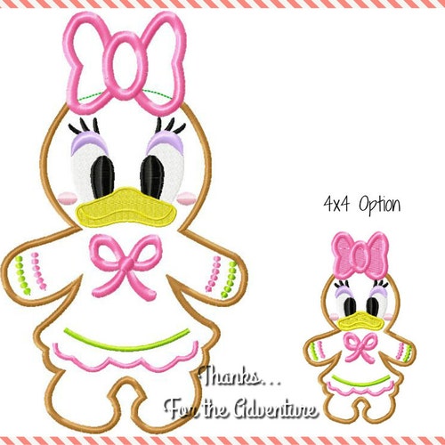 Minnie Mouse Gingerbread Cookie Applique Digital Embroidery | Etsy