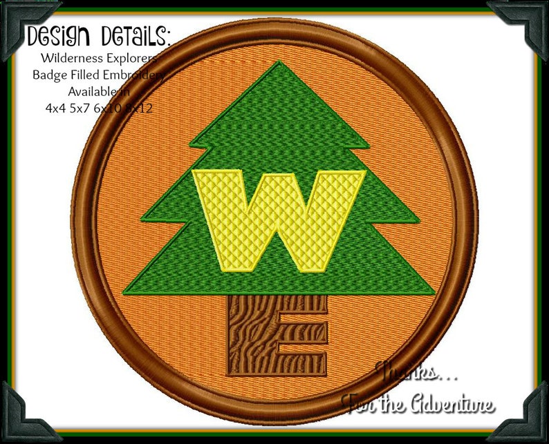 Wilderness Explorers Badge From up Digital Embroidery Machine - Etsy