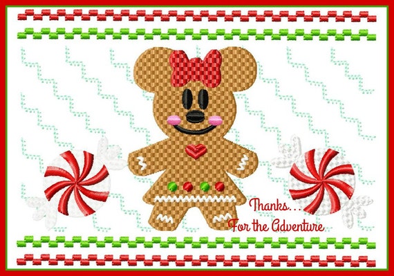 Minnie Mouse Christmas Gingerbread and Peppermint Faux | Etsy