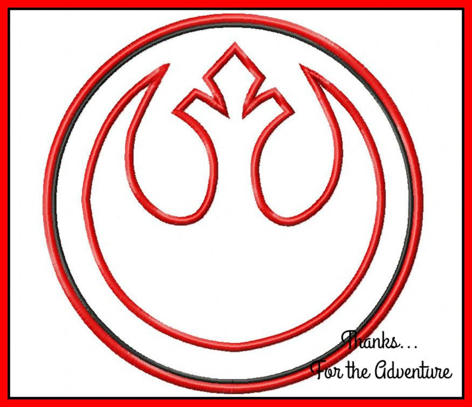 Star Wars Resistance Rebel Digital Embroidery Machine Applique Design ...