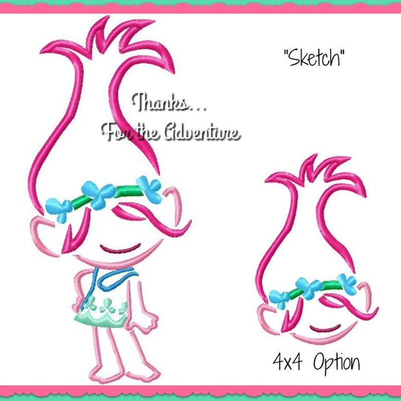 Trolls Embroidery Design - Etsy