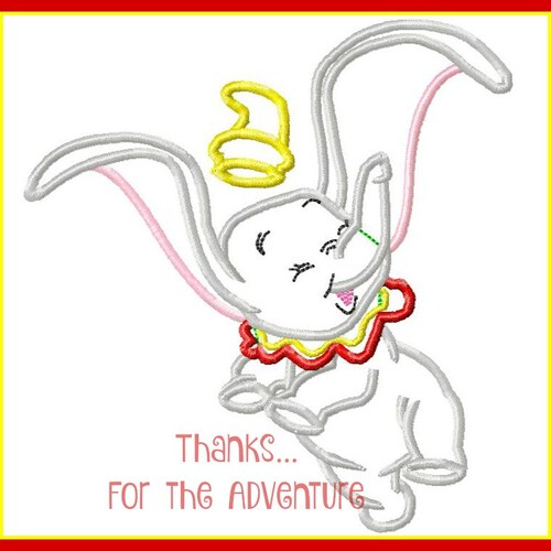 Dumbo Applique Embroidery Design Instant Download | Etsy