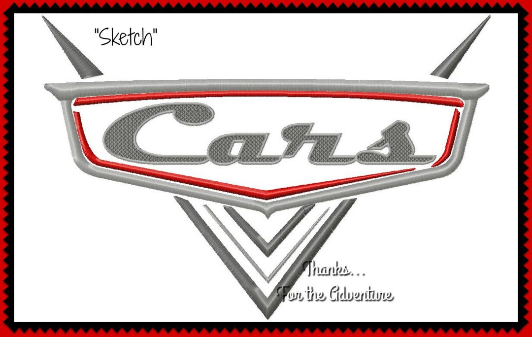 Cars Logo Digital Embroidery Machine Sketch Design File 4x4 5x7 6x10 - Etsy