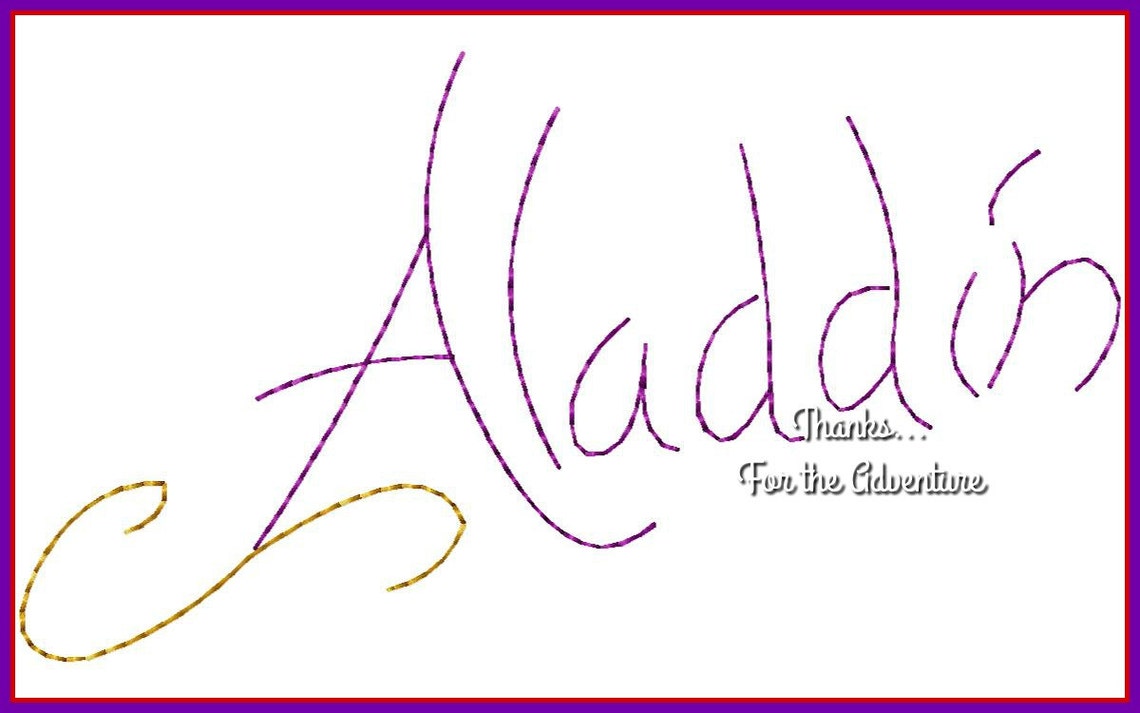 Aladdin Princess Jasmine's Prince From Aladdin Autograph Digital ...