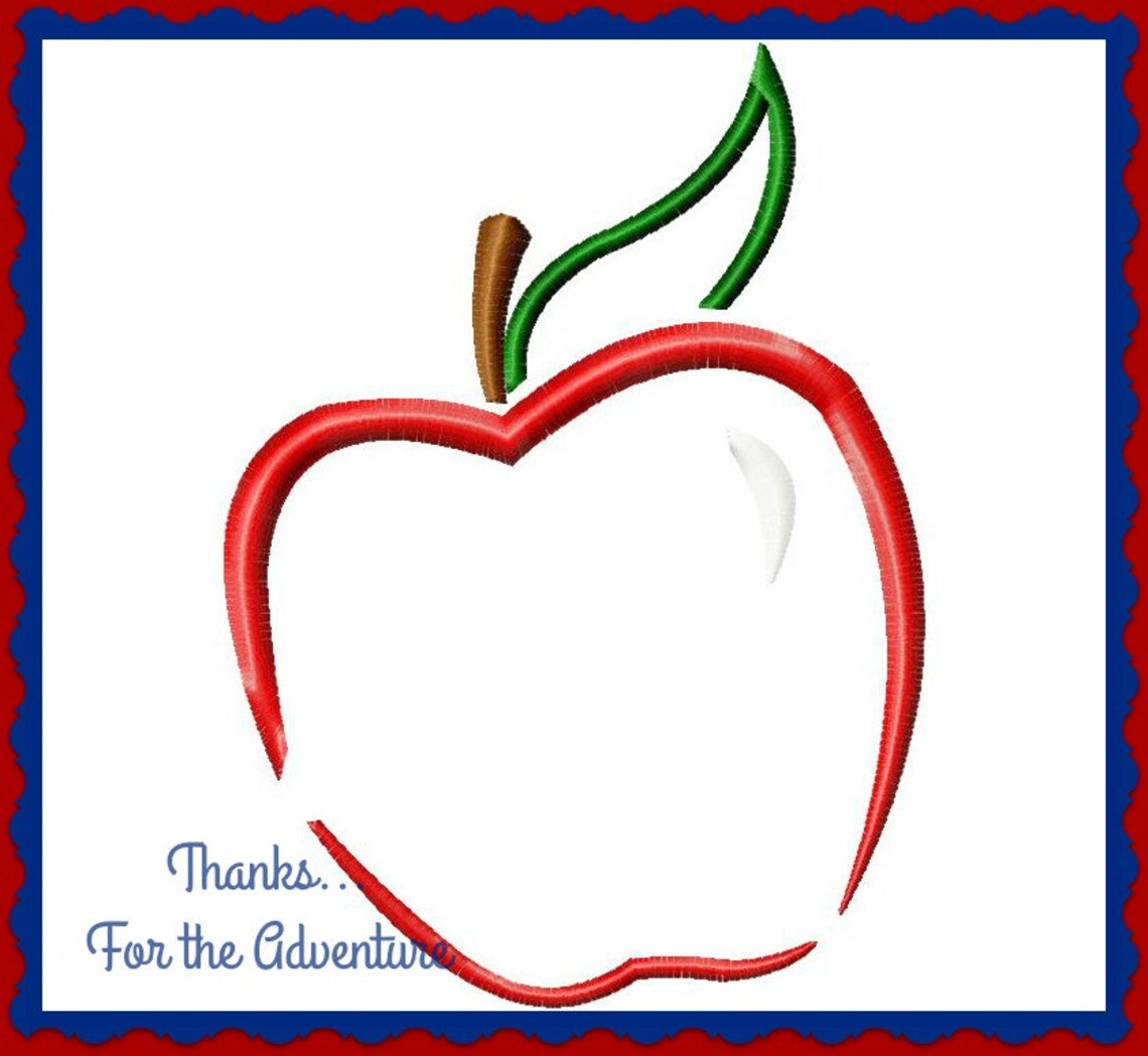 Apple From Snow White Sketch Digital Embroidery Machine - Etsy