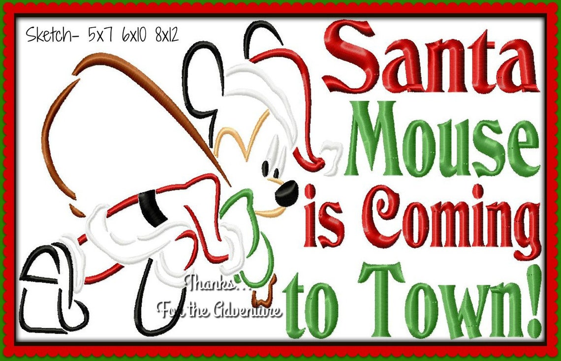 Christmas Santa Mickey Mouse santa Mouse is Coming to - Etsy