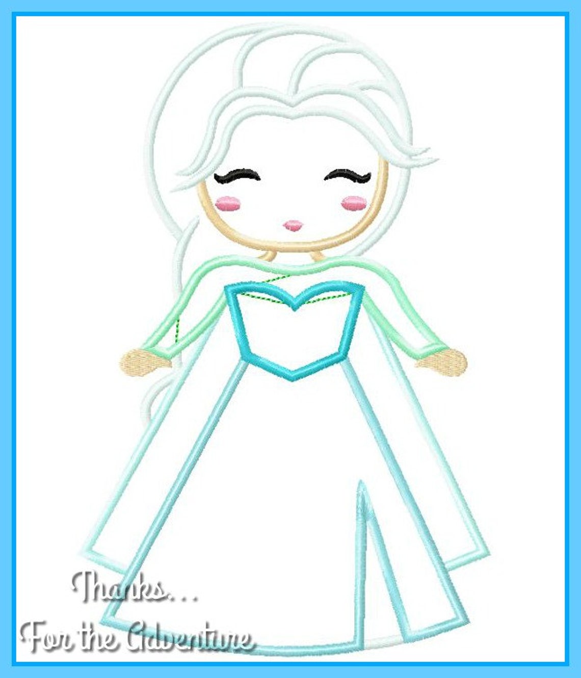 Little Princess- "little Elsa" From Frozen 2 Digital Embroidery Machine ...