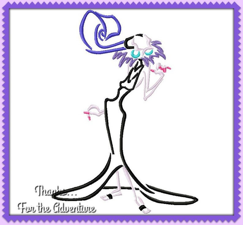 Yzma From the Emperor's New Groove Sketch Digital Embroidery Machine ...