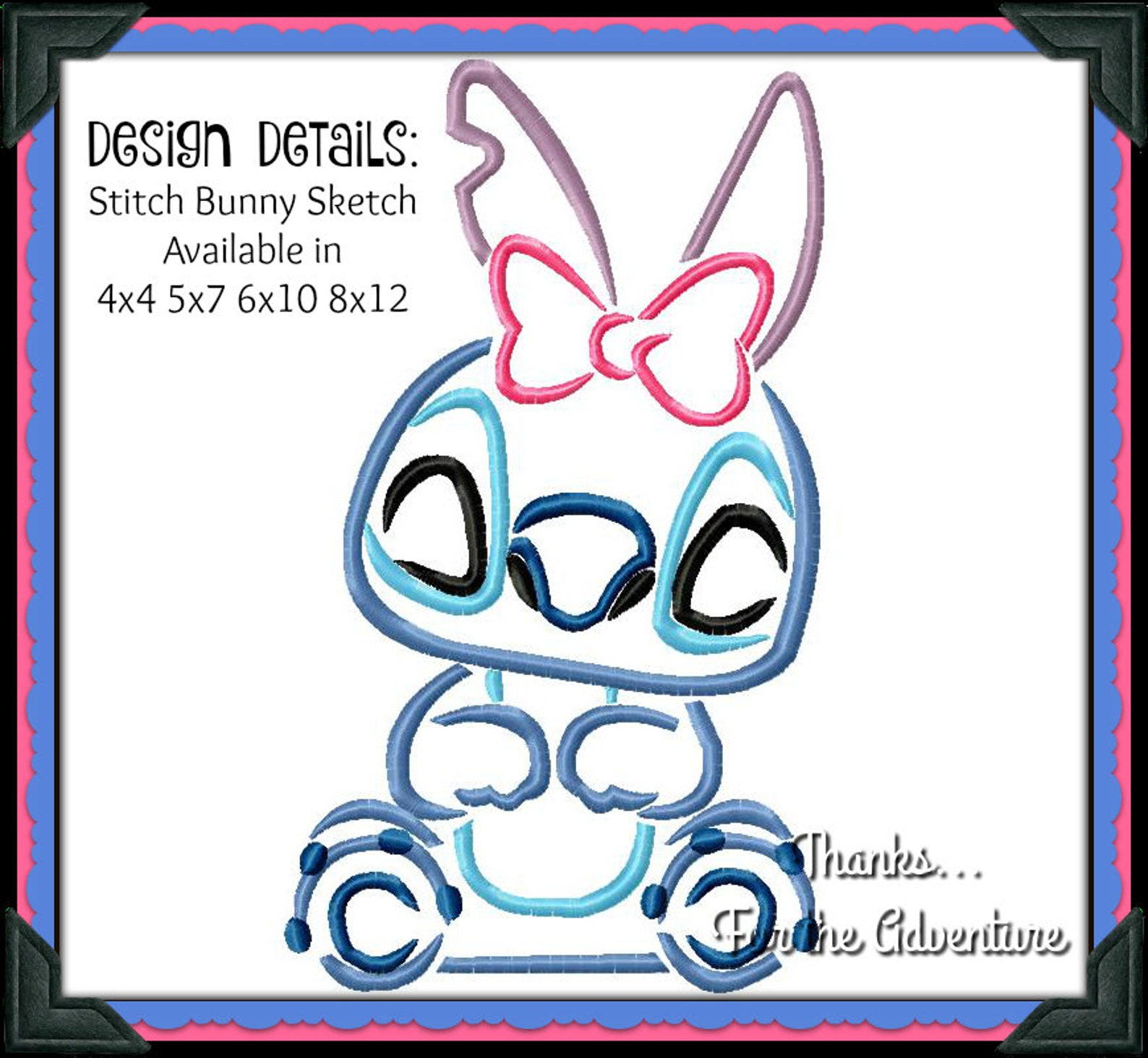 Easter Bunny Rabbit Stitch From Lilo and Stitch Sketch Digital - Etsy