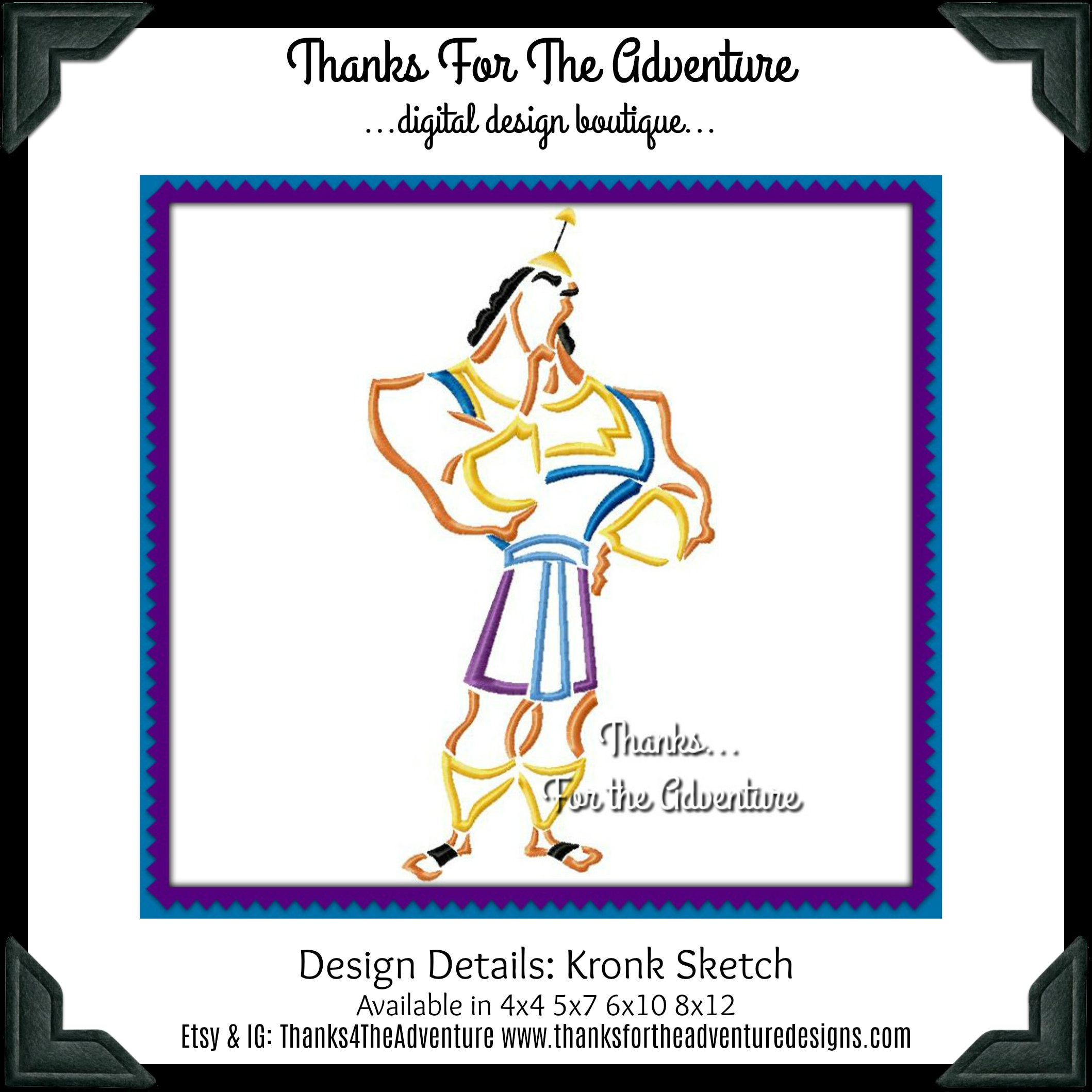 Kronk From the Emperor's New Groove Sketch Digital - Etsy