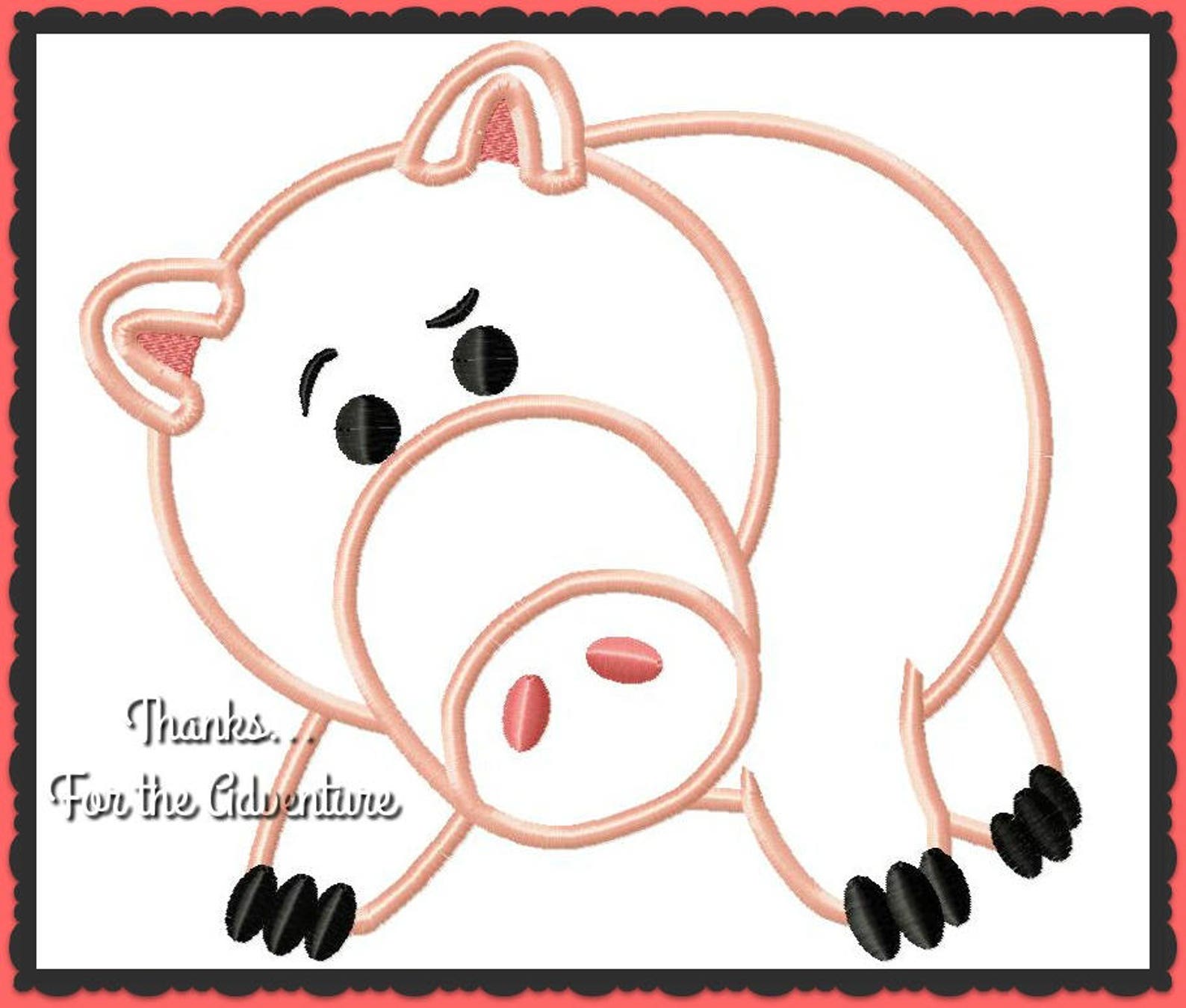 Toy Story Hamm the Pig Digital Embroidery Machine Applique - Etsy
