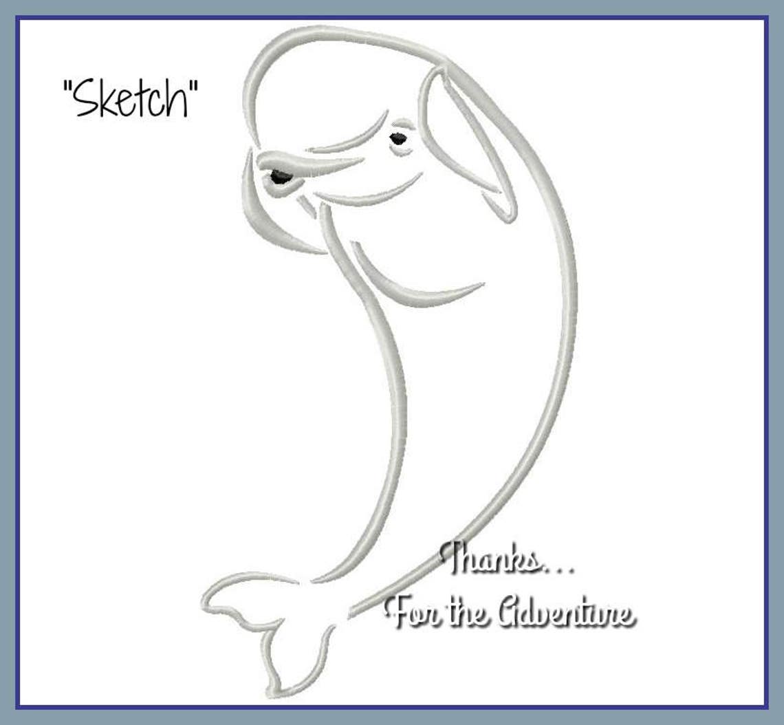 Finding Dory Bailey the Beluga Whale Digital Embroidery - Etsy
