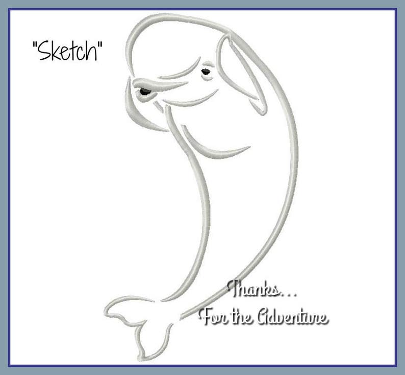 Finding Dory Bailey the Beluga Whale Digital Embroidery - Etsy