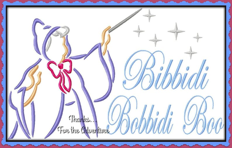 Bibbidi Bobbidi Boo Cinderella's Fairy Godmother Sketch Combo Digital ...
