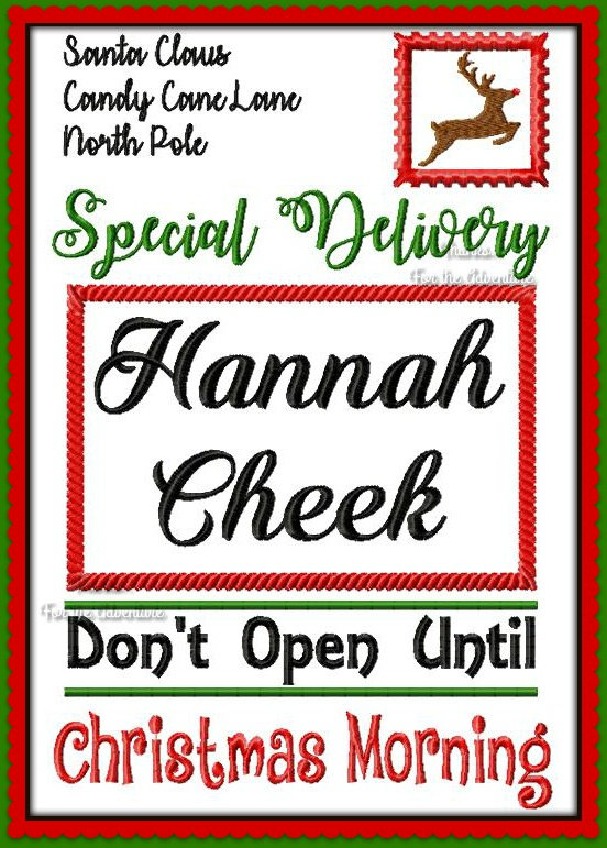 Special Delivery From Santa Don't Open Until Christmas | Etsy