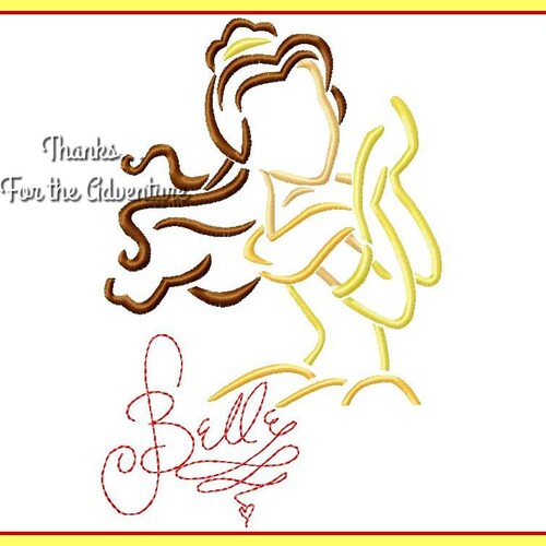 Princess Belle From Beauty and the Beast Sketch Digital - Etsy