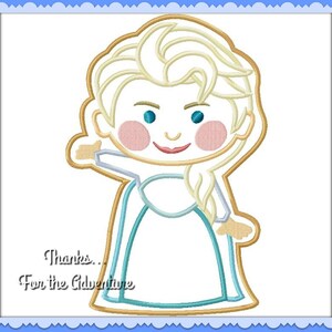 Queen Elsa From Frozen 2 Gingerbread Cookie Applique Digital Embroidery ...