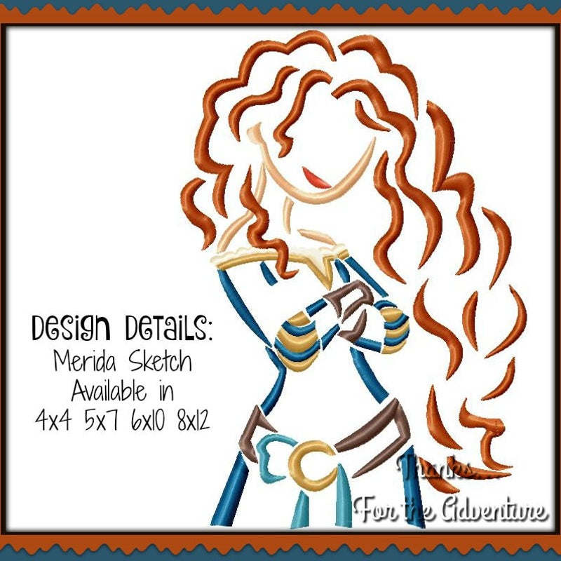 Merida Applique - Etsy