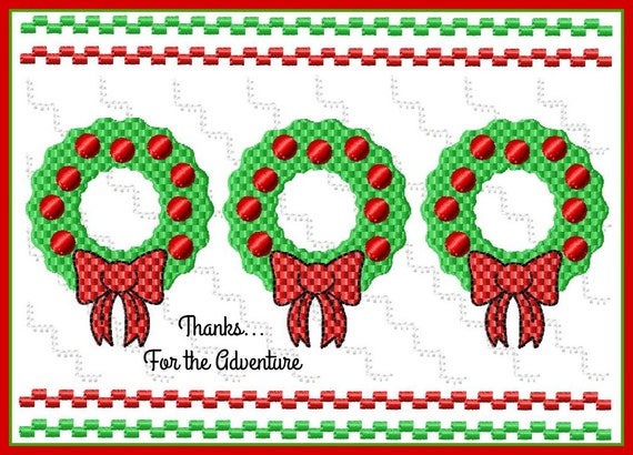 Christmas Wreath Faux Smocking Digital Embroidery Machine - Etsy