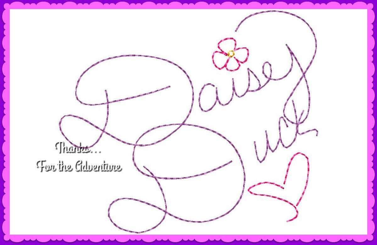 Daisy Duck Autograph Digital Embroidery Machine Design File - Etsy