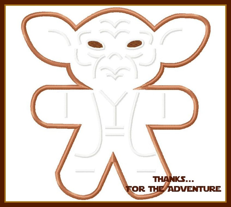 Star Wars Master Yoda Jedi Force Gingerbread Cookie Digital | Etsy
