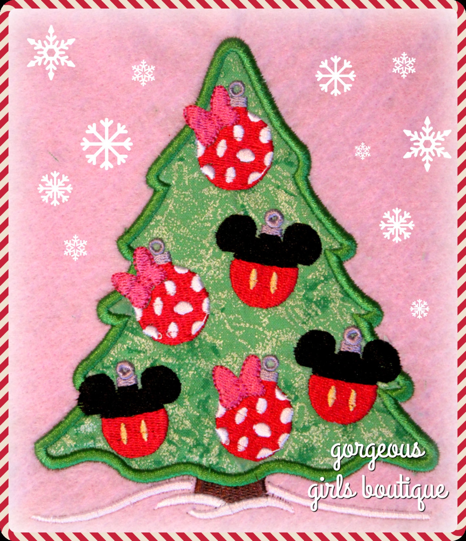 Mickey and Minnie Mouse Christmas Tree Ornament Digital - Etsy
