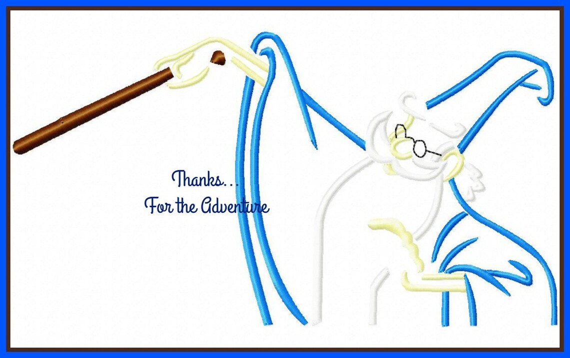 Merlin From Sword in the Stone Sketch Digital Embroidery Machine Design ...