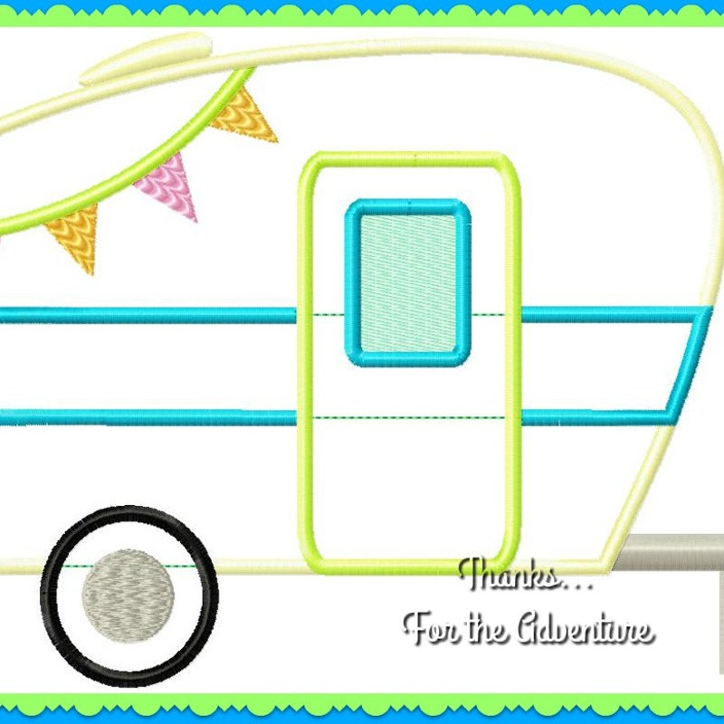 Camper Applique - Etsy