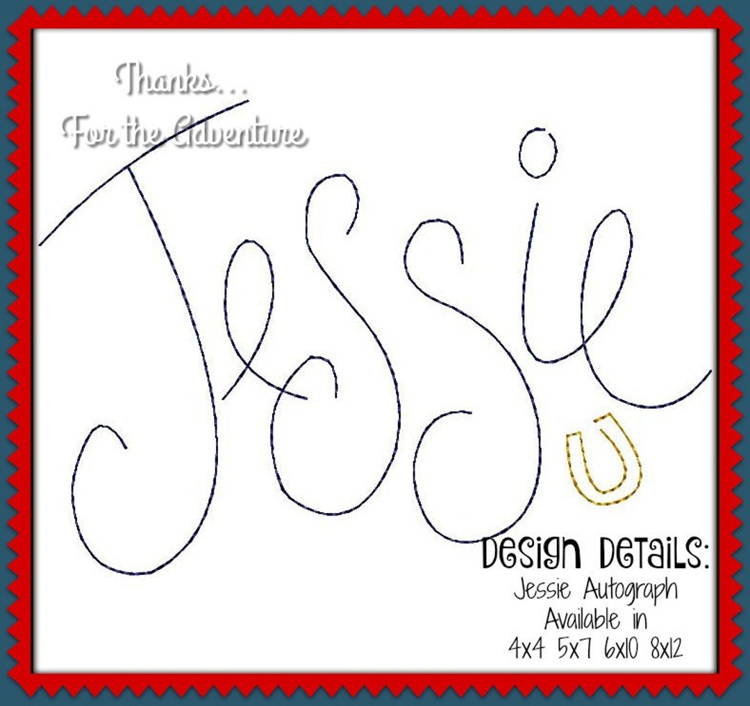 Jessie the Yodeling Cowgirl From Toy Story Autograph Digital Embroidery ...