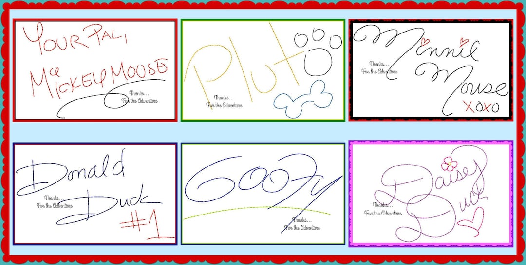 Mickey Mouse Clubhouse Autograph Pack- Mickey Minnie Donald Daisy Pluto ...