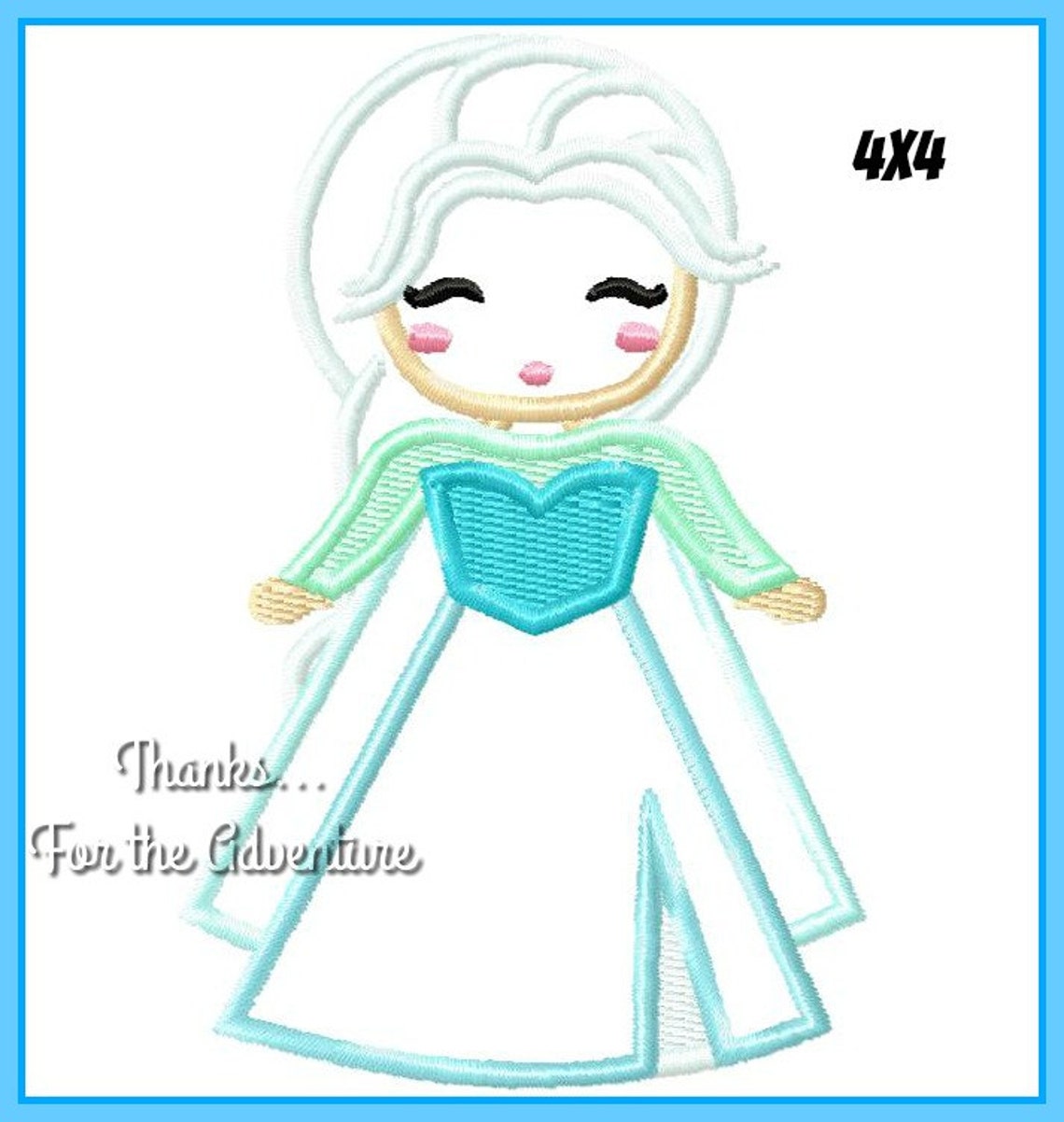 Little Princess- "little Elsa" From Frozen 2 Digital Embroidery Machine ...