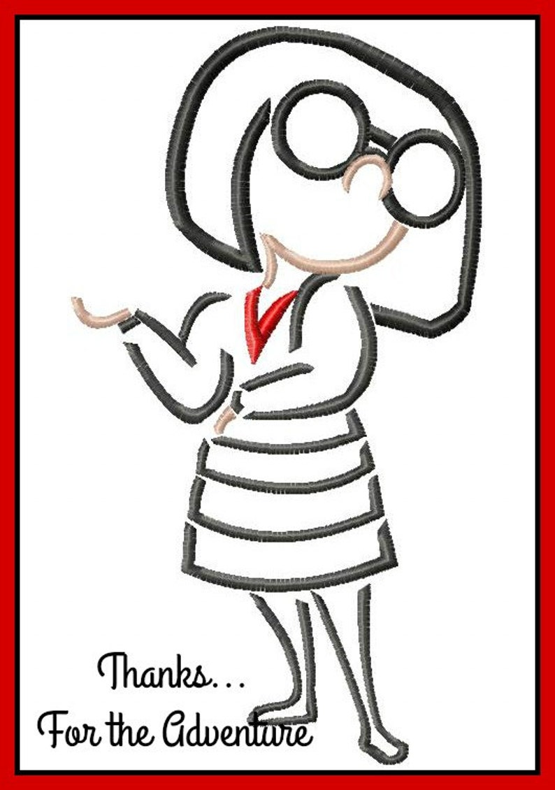 Edna Mode From the Incredibles Sketch Digital Embroidery - Etsy