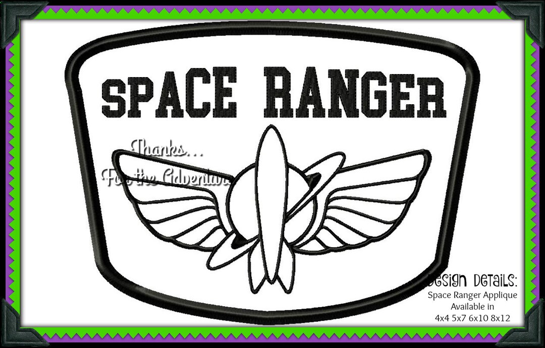 Buzz Lightyear Space Ranger From Toy Story Applique Cosplay Digital ...