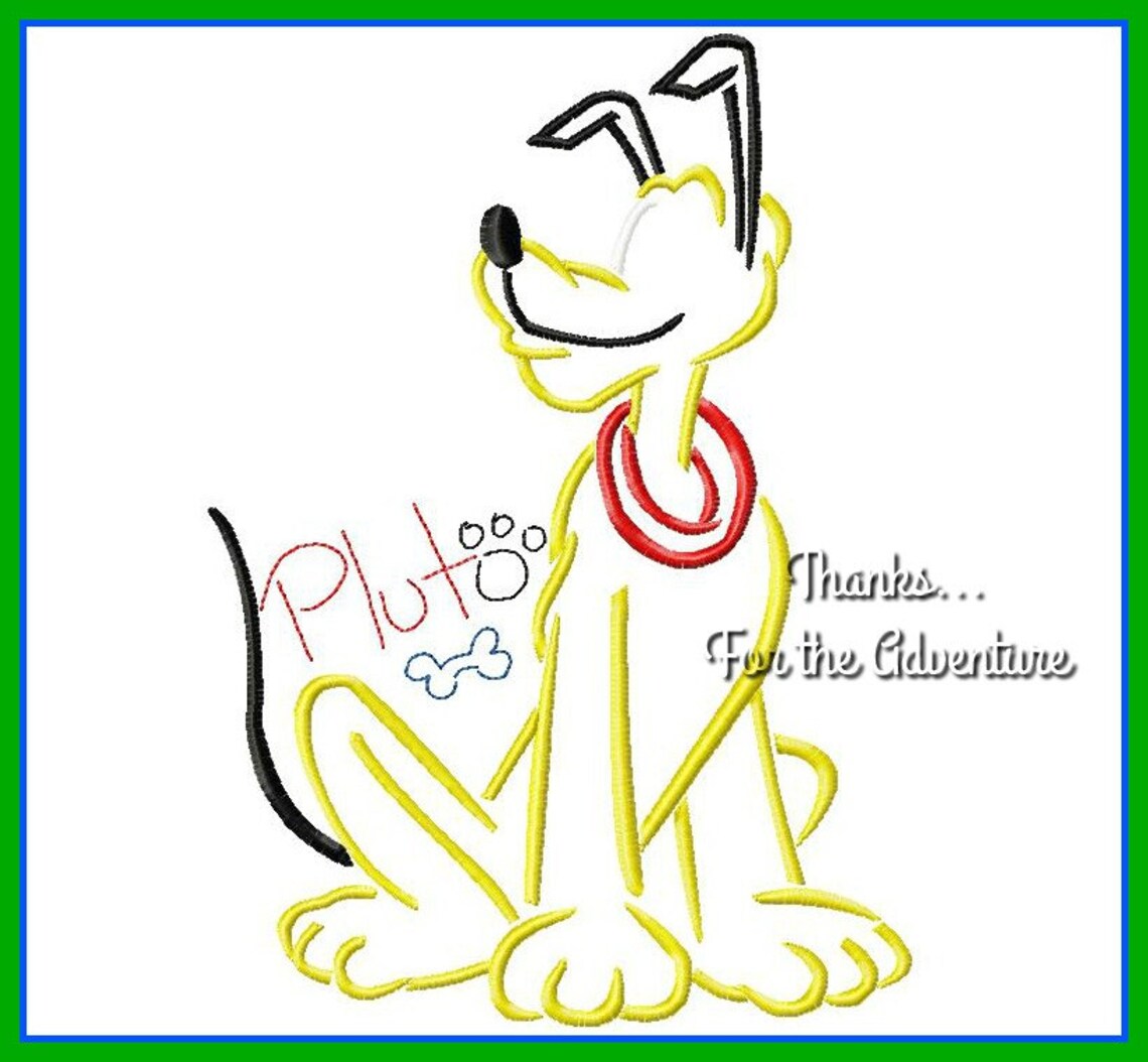 Mickey Mouse Dog Pluto Sketch With Autograph Combo Digital - Etsy